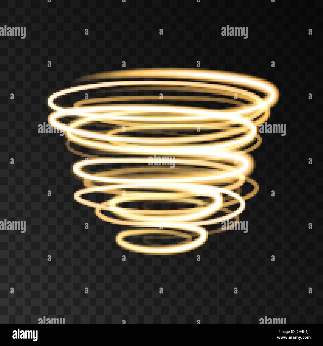 Gold neon swirling circles speed motion lights effects isolated on ...