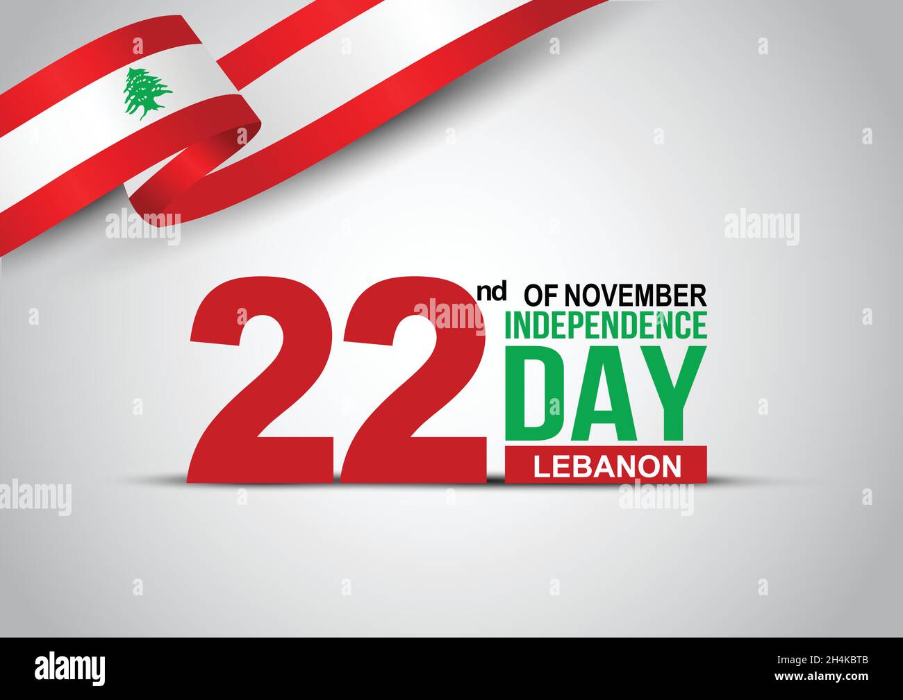 Lebanon independence day greetings. vector illustration design Stock ...