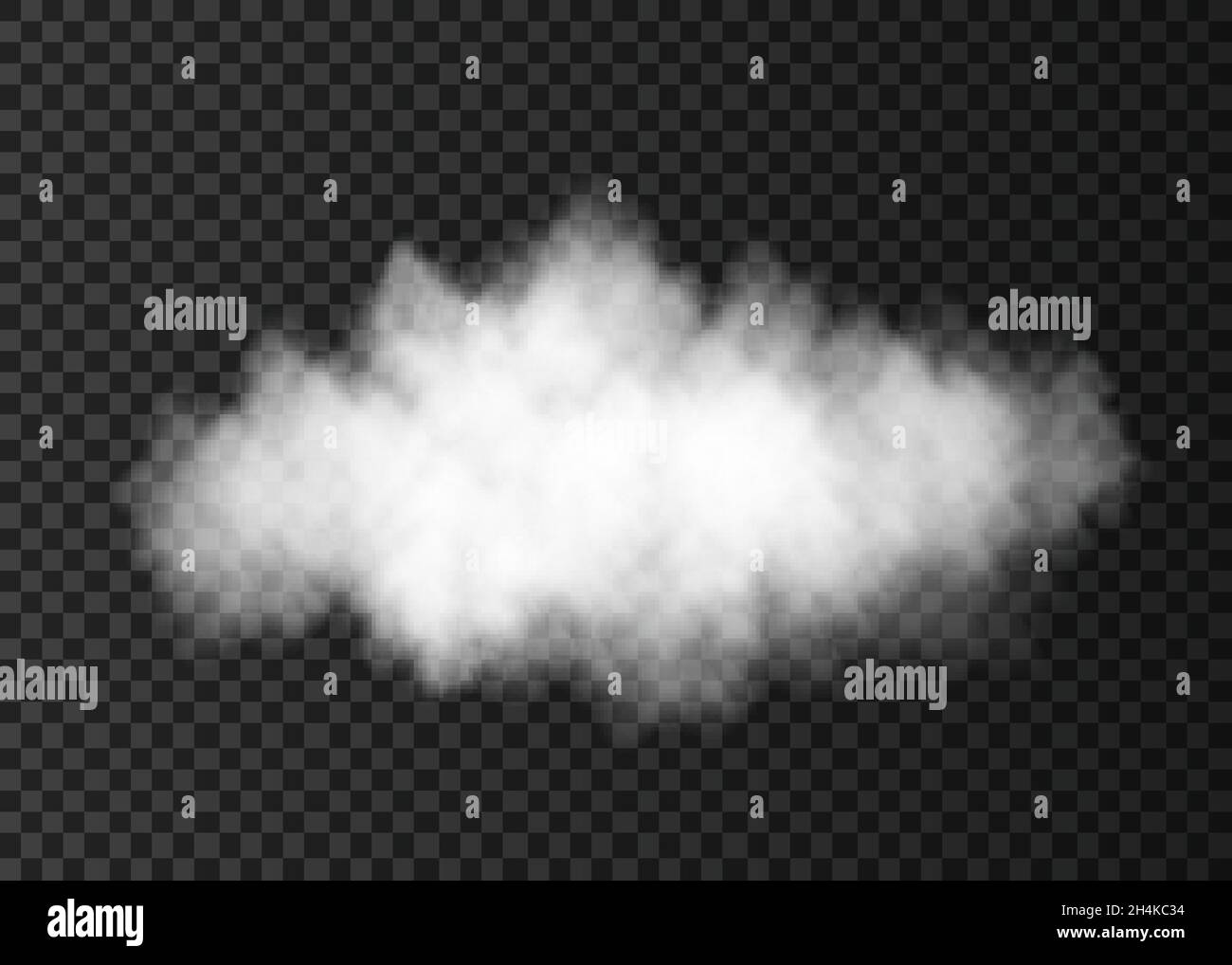 White dust cloud isolated on transparent background. Smoke or steam ...