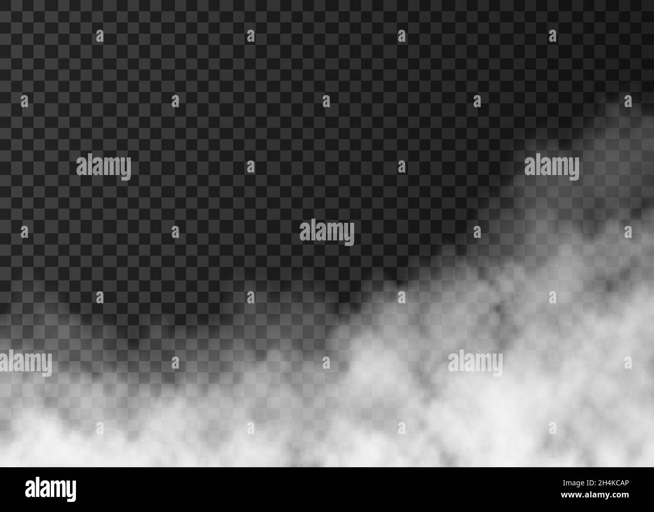 White fire smoke isolated on transparent background. Steam special ...