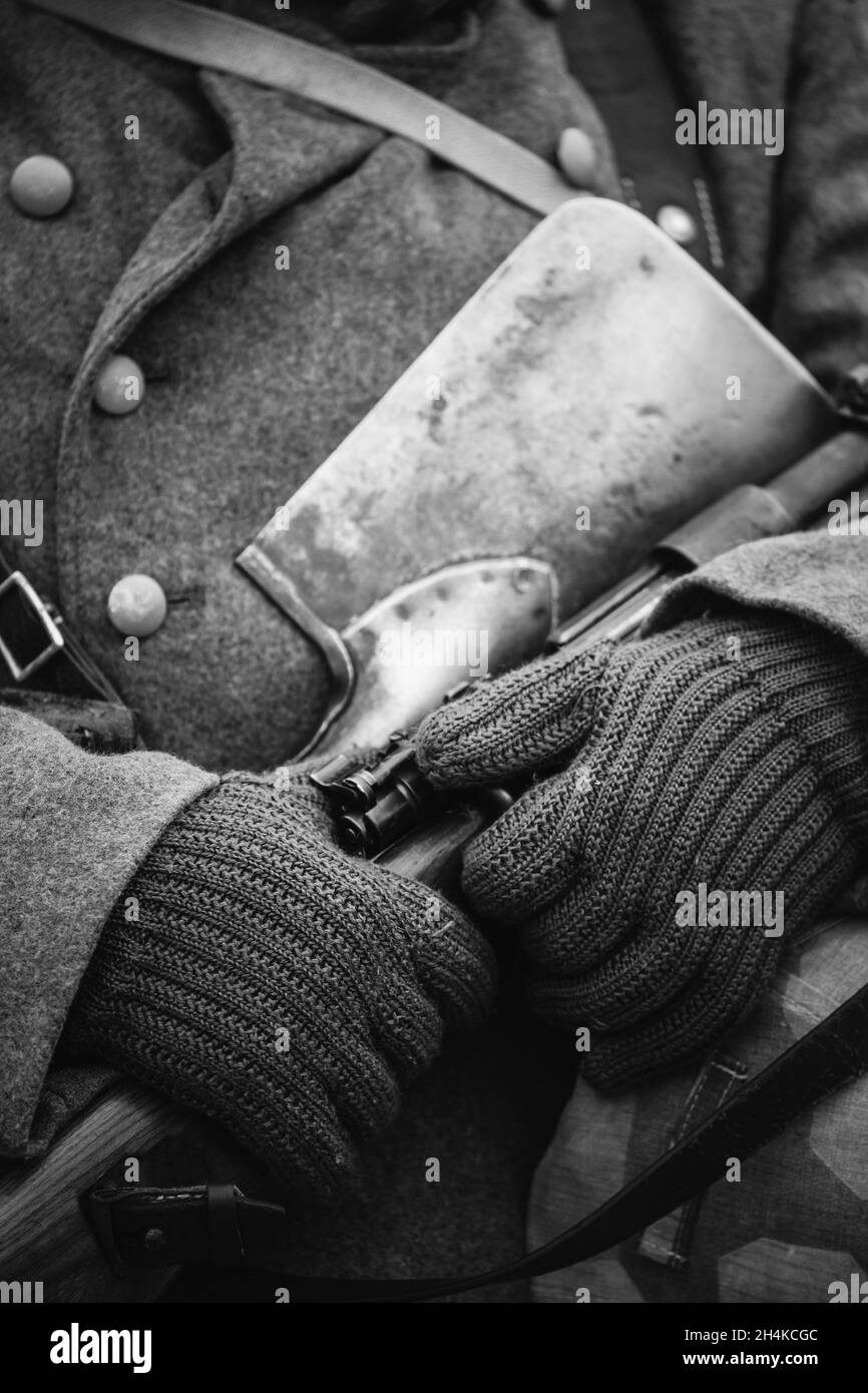 Rifle detail Black and White Stock Photos & Images - Alamy