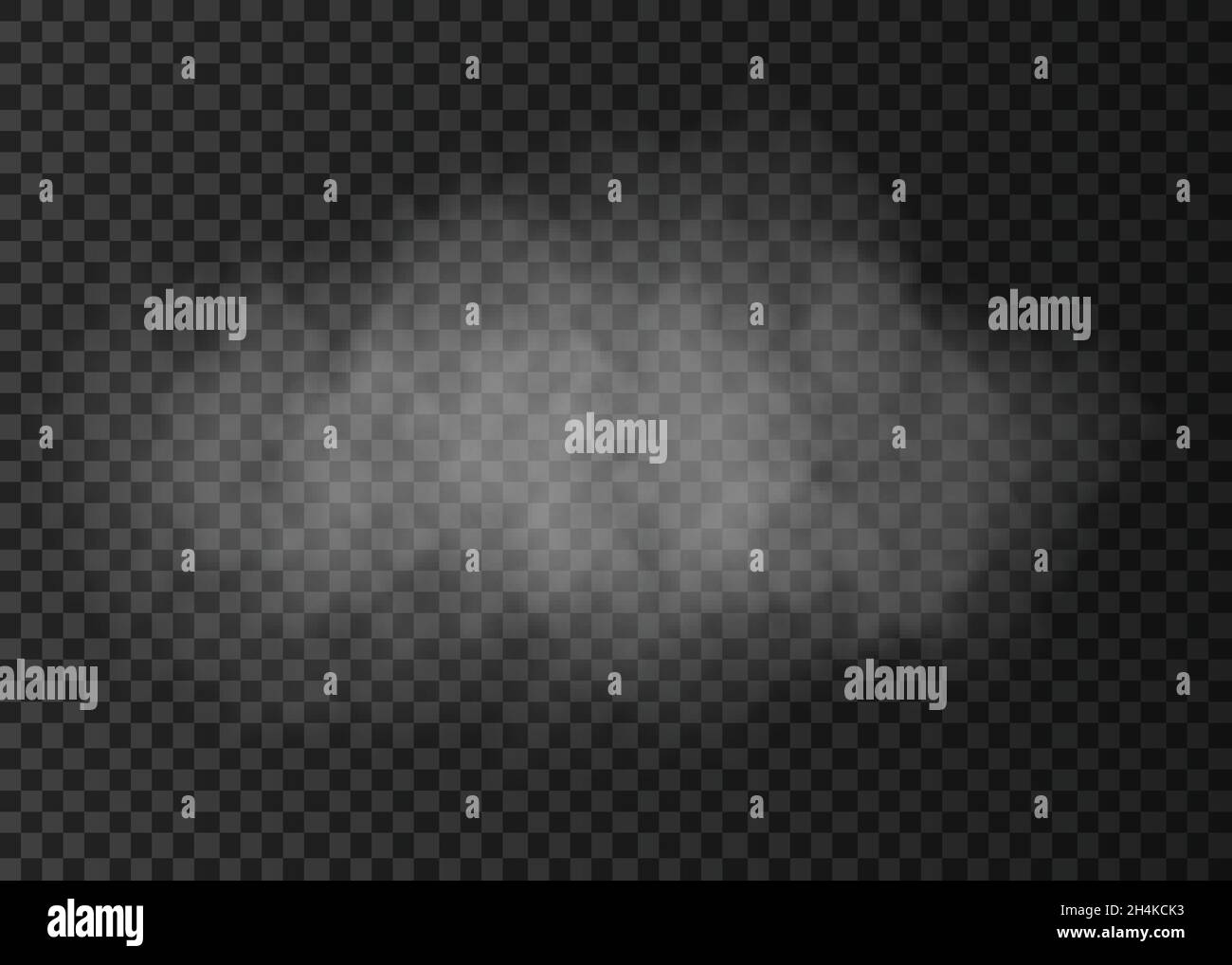 White fire smoke cloud isolated on transparent background. Steam ...