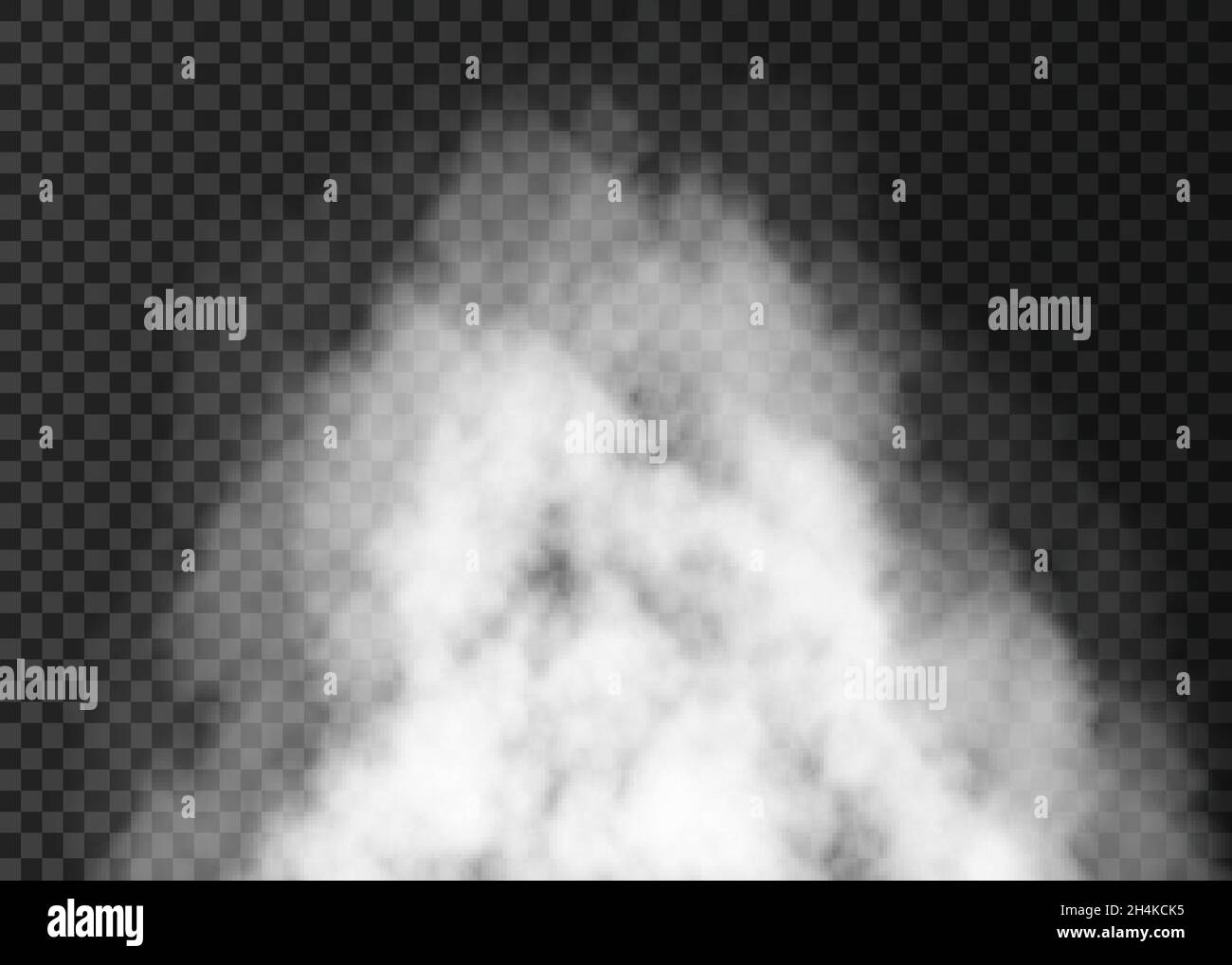 White explosion isolated on transparent background. Steam special ...