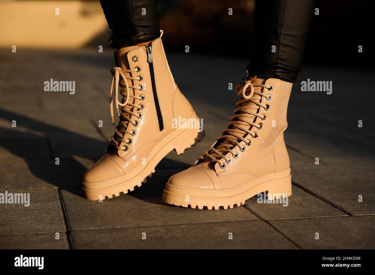 Woman in boots boot hi-res stock photography and images - Alamy