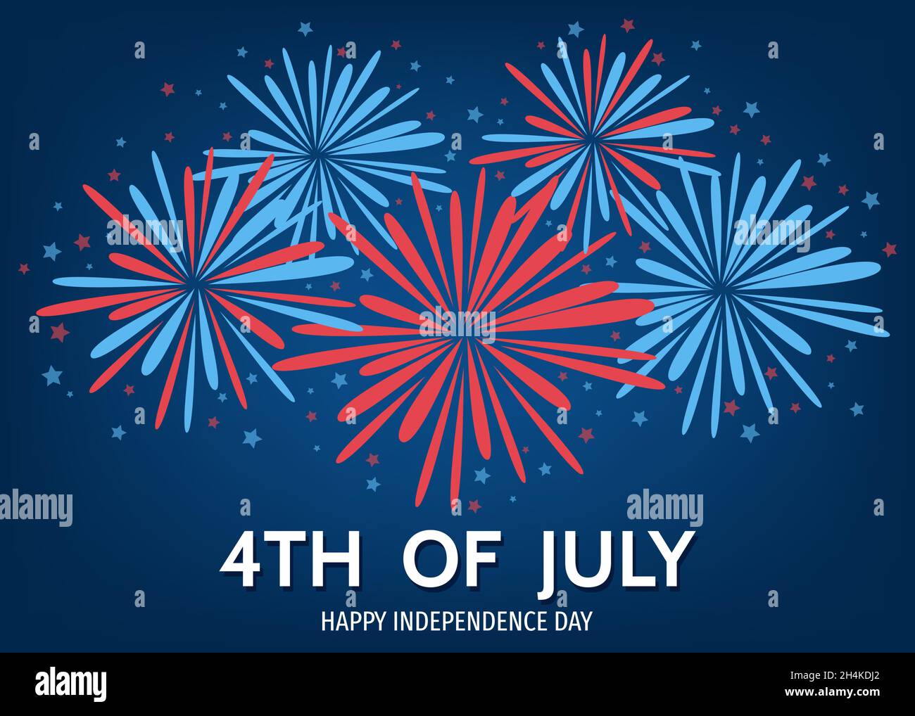 Happy 4th Of July Fireworks Banner