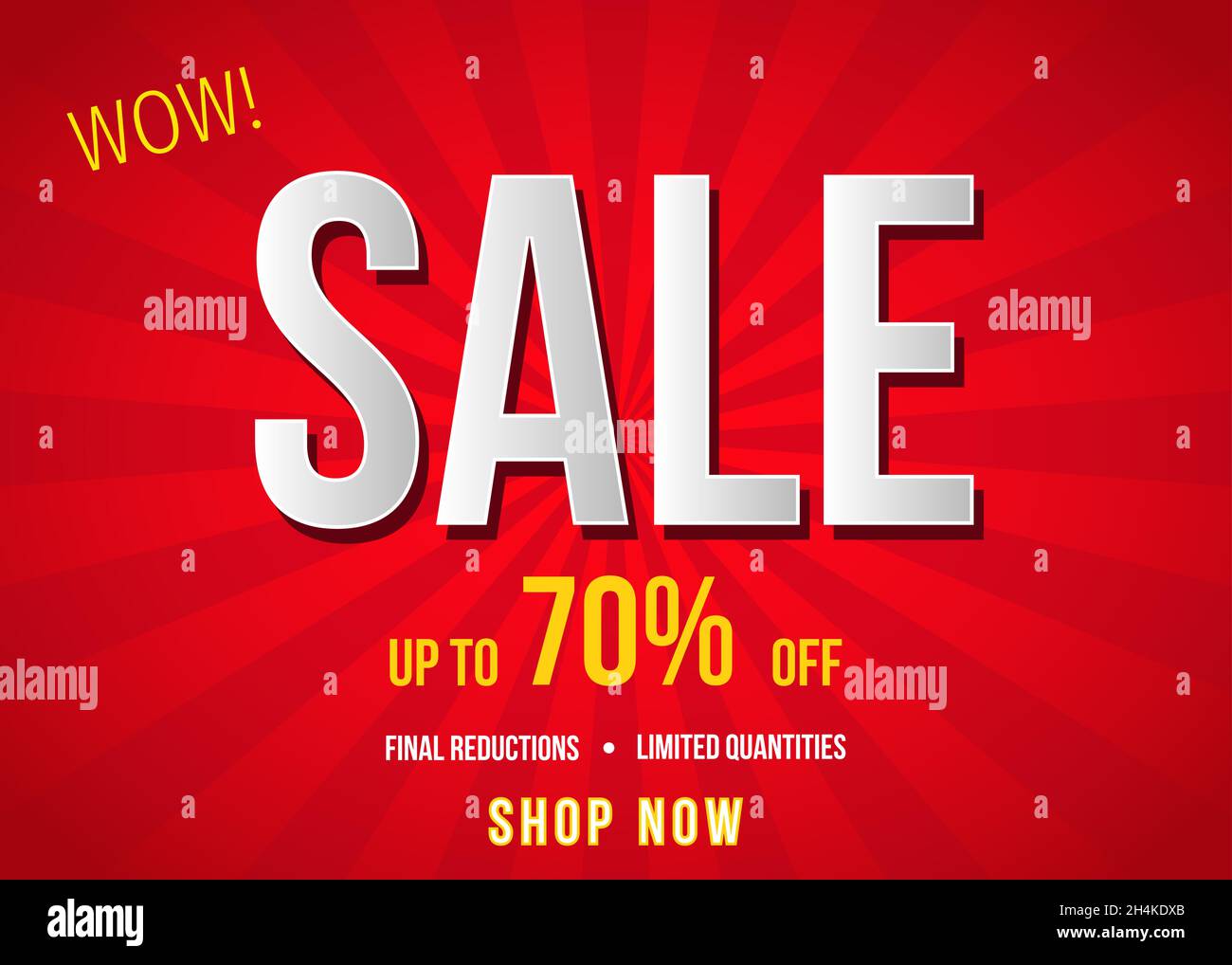 Sale banner on red background. Final reductions. Special offer poster ...