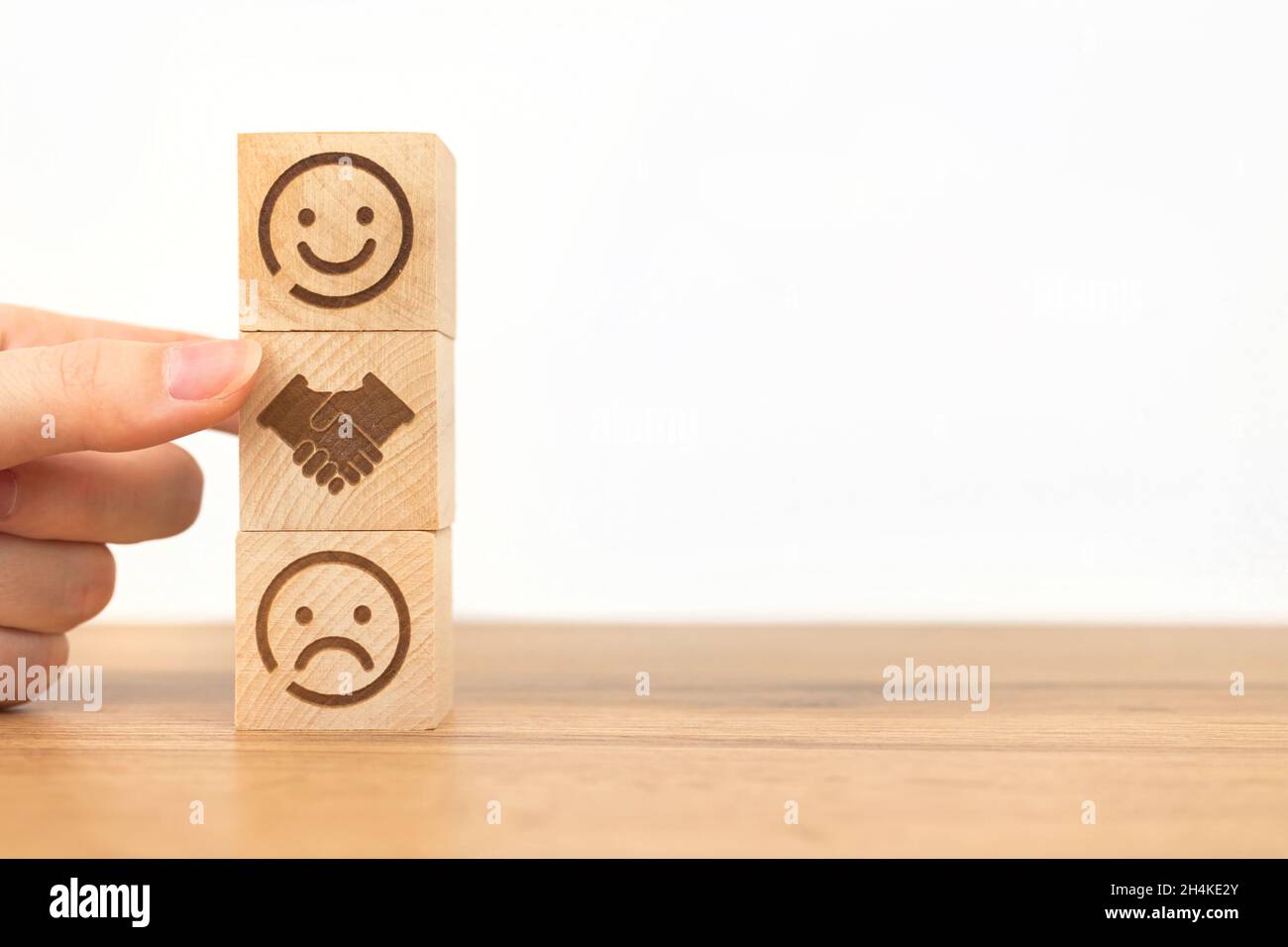 Customer service and satisfaction concept. Smiley and sad face icon ...