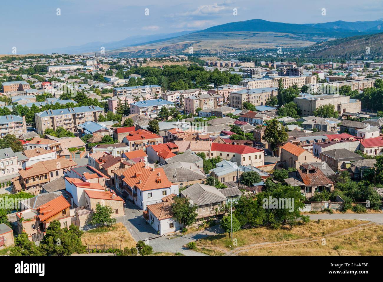 Aerial view of Gori with Virgin Mary church, Georgia Stock Photo - Alamy