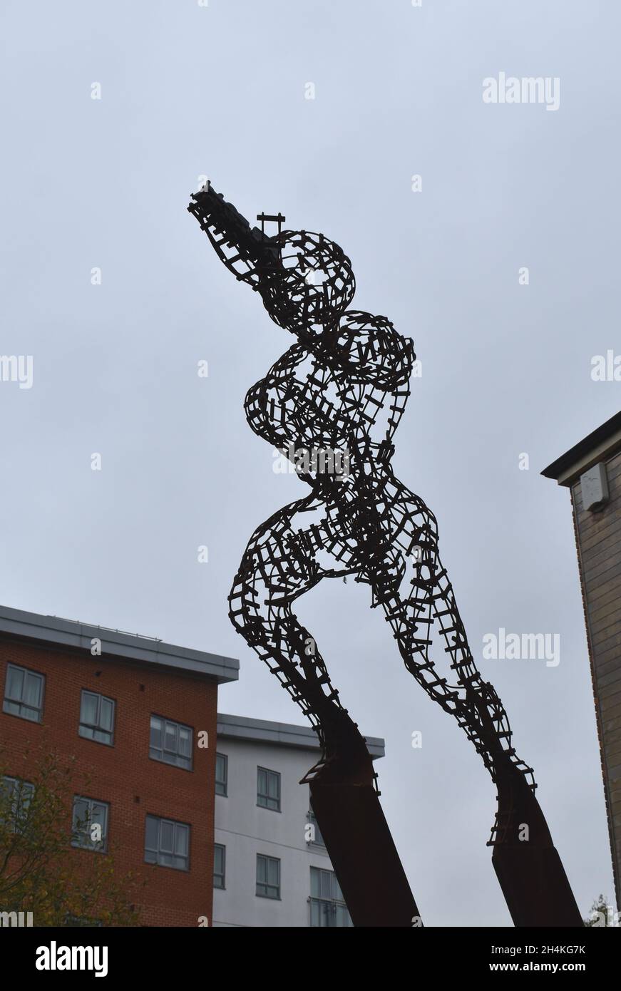 Sculpture at Wolverton Park: Reaching Forward 2 by Martin Heron Stock ...