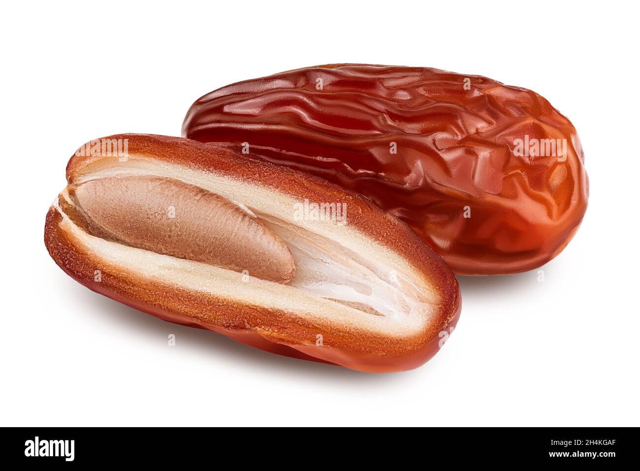 Dates isolated on white background with clipping path and full depth of ...