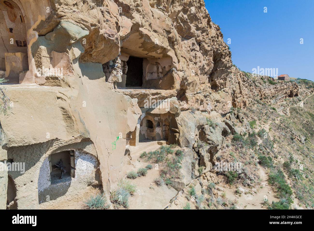 Udabno cave monastery at Davit Gareja monastic complex in Georgia Stock ...