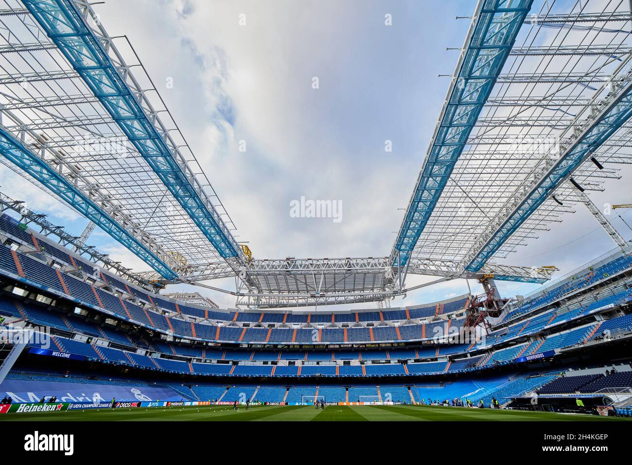 Madrid, Madrid, Spain. 3rd Nov, 2021. General view of Santiago Bernabeu ...