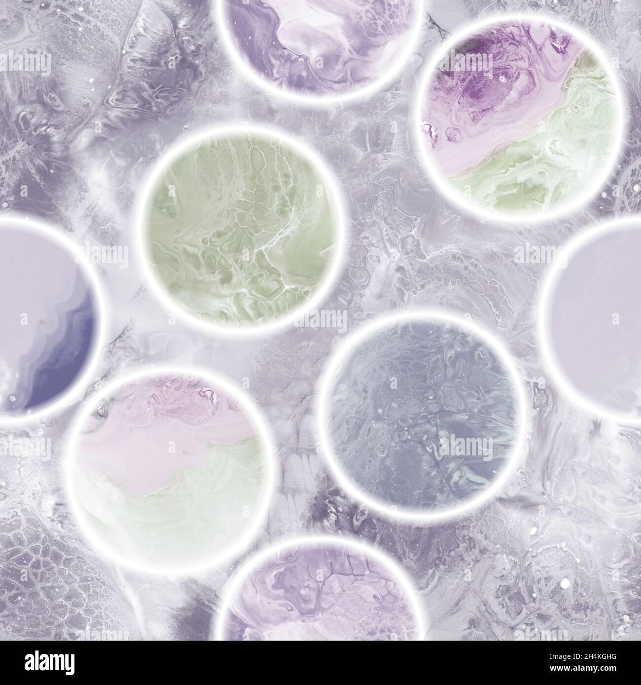 Seamless pattern soft circles, creative abstract hand painted ...