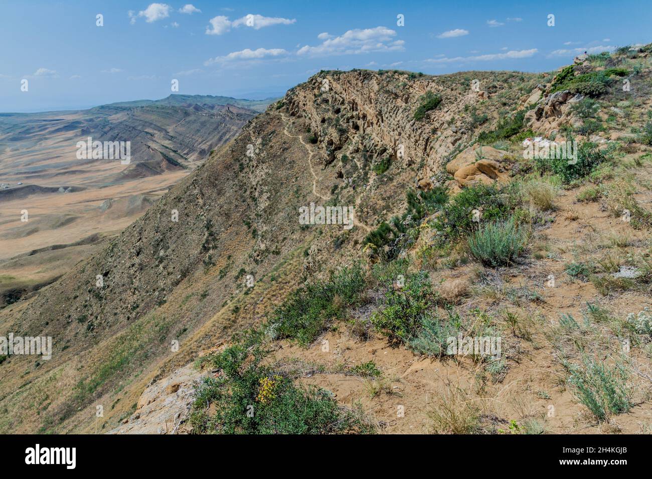 Cliffs of Udabno cave monastery at Davit Gareja monastic complex in ...