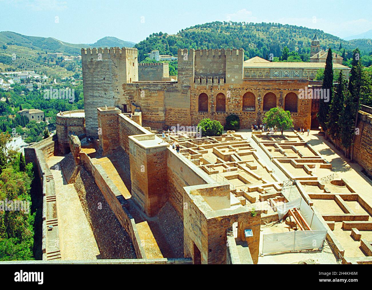 Alcazaba, view from above. La Alhambra, Granada, Spain Stock Photo - Alamy