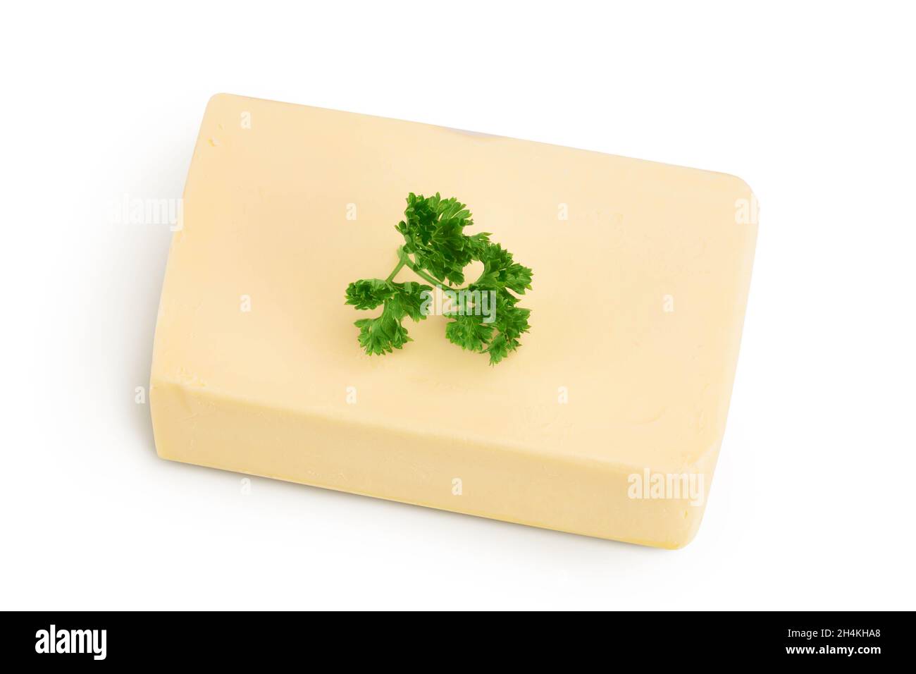 butter isolated on white background with clipping path and full depth ...