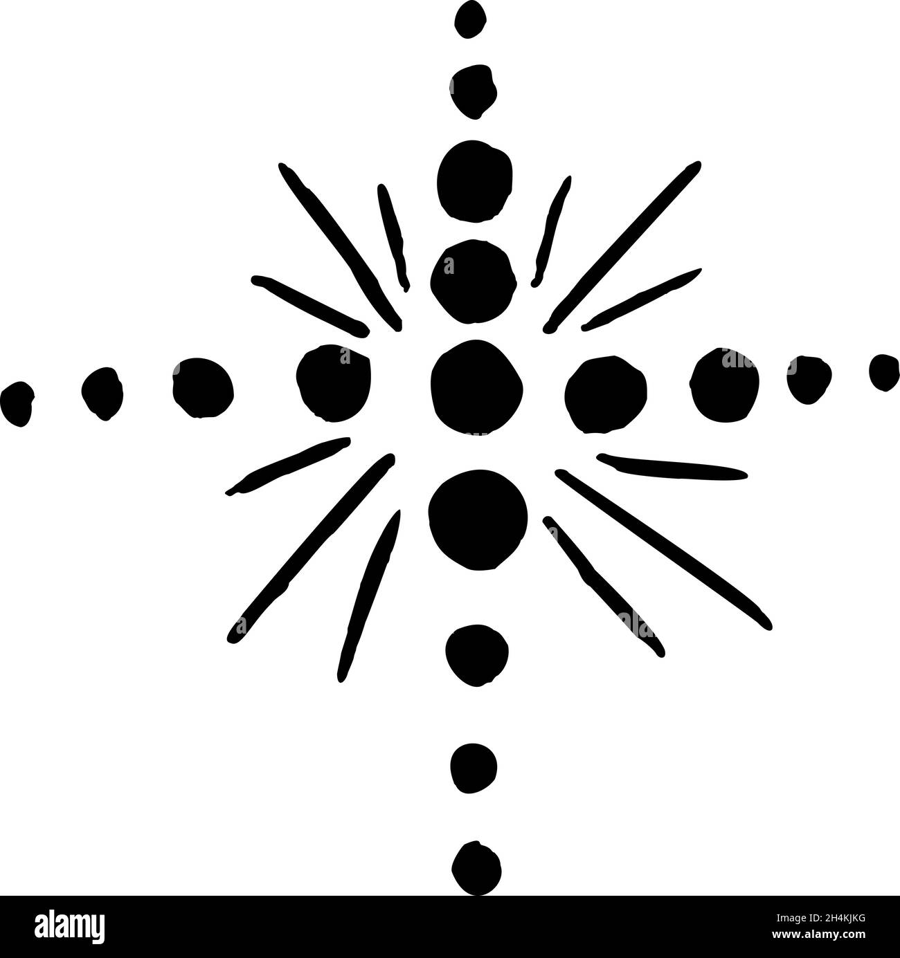 sparkles star, linear drawing on a white background Stock Vector Image ...