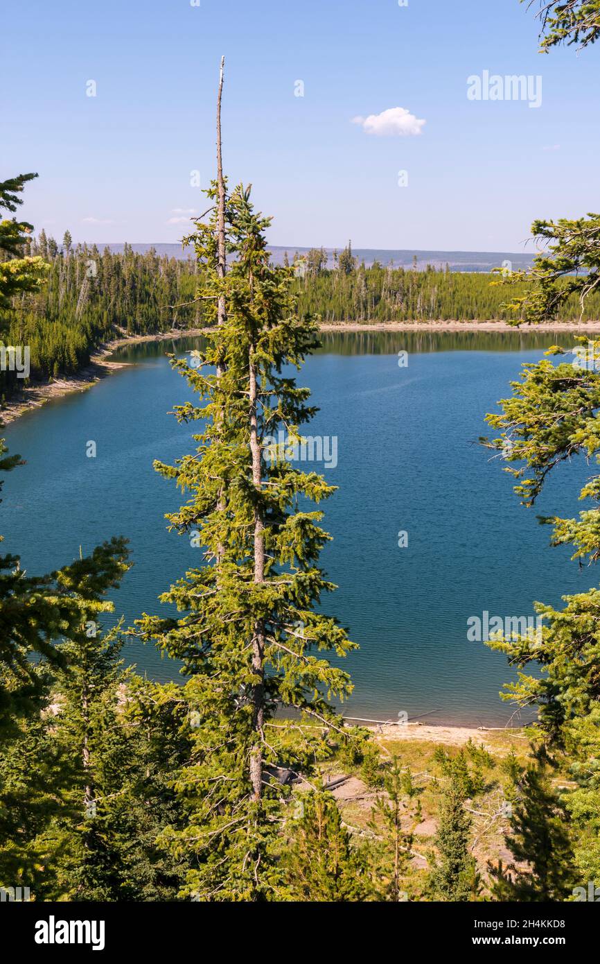 Yellowstone lake and Yellowstone river in Yellowstone National Park in ...
