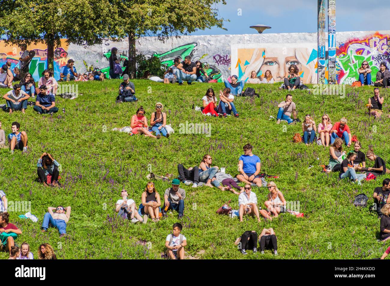 BERLIN, GERMANY - AUGUST 6, 2017: People enjoy Sunday afternoon in ...