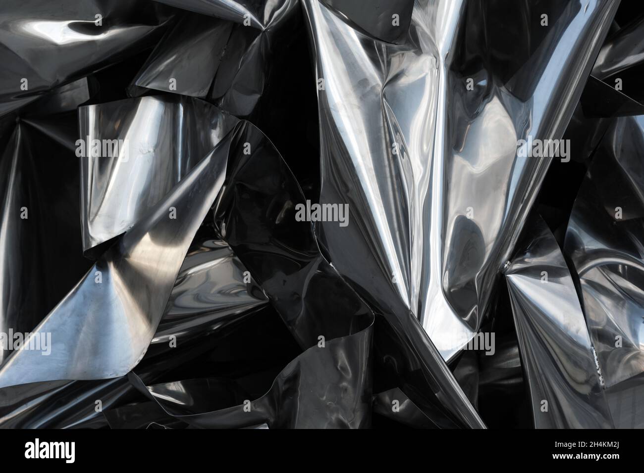 Crumpled and scratched metal texture. Sheet of metal surface, texture ...