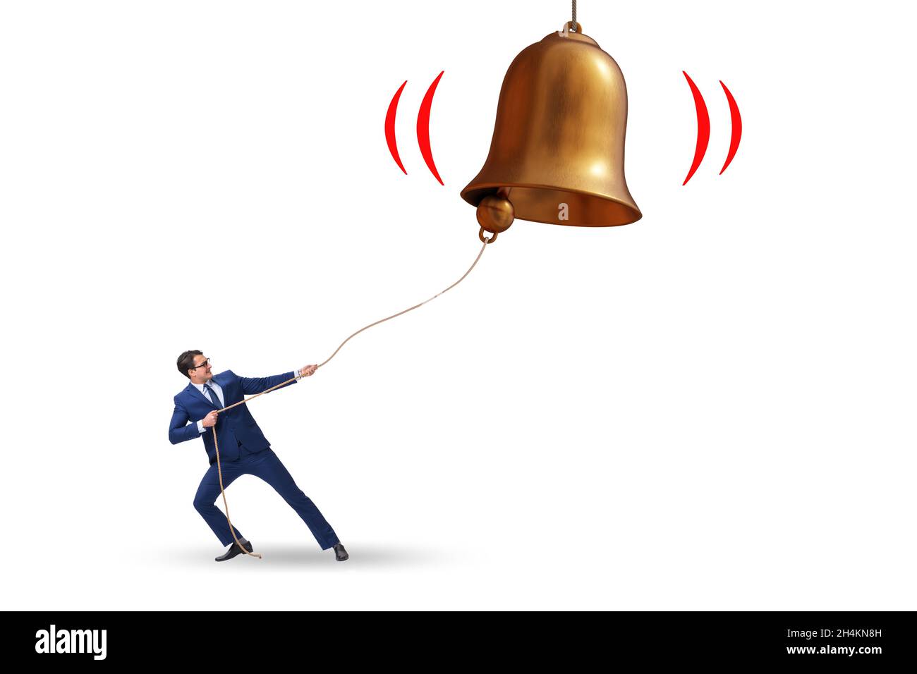 Man ringing doorbell Cut Out Stock Images & Pictures - Alamy