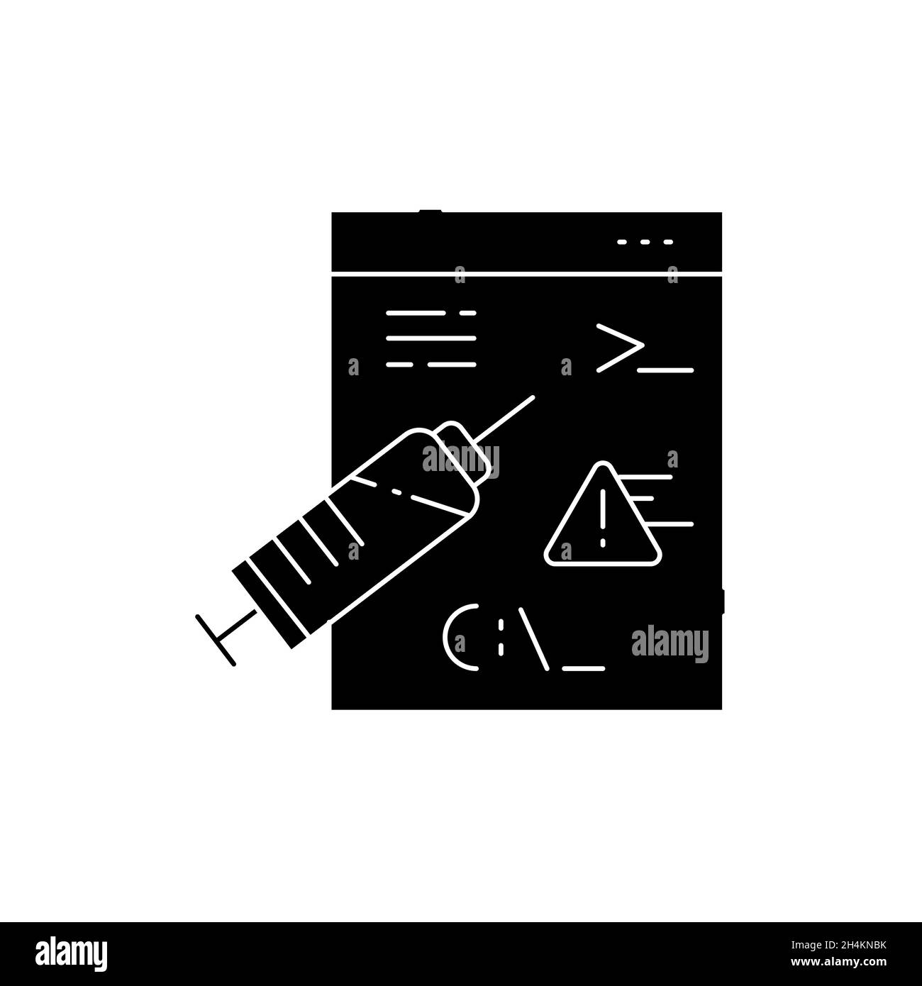 Code injection olor line icon. Pictogram for web page, mobile app ...