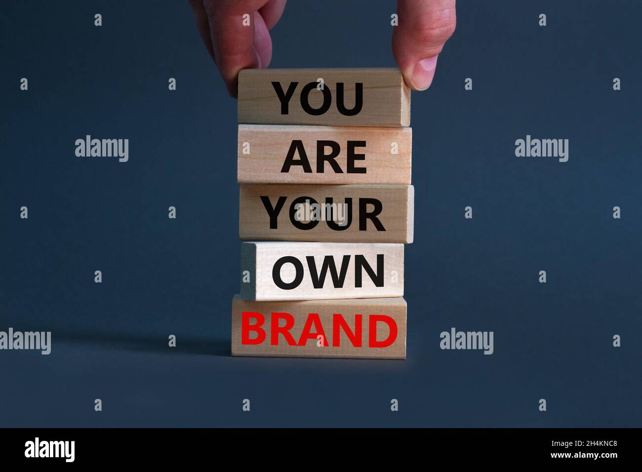 You are your own brand symbol. Wooden blocks with words You are your ...
