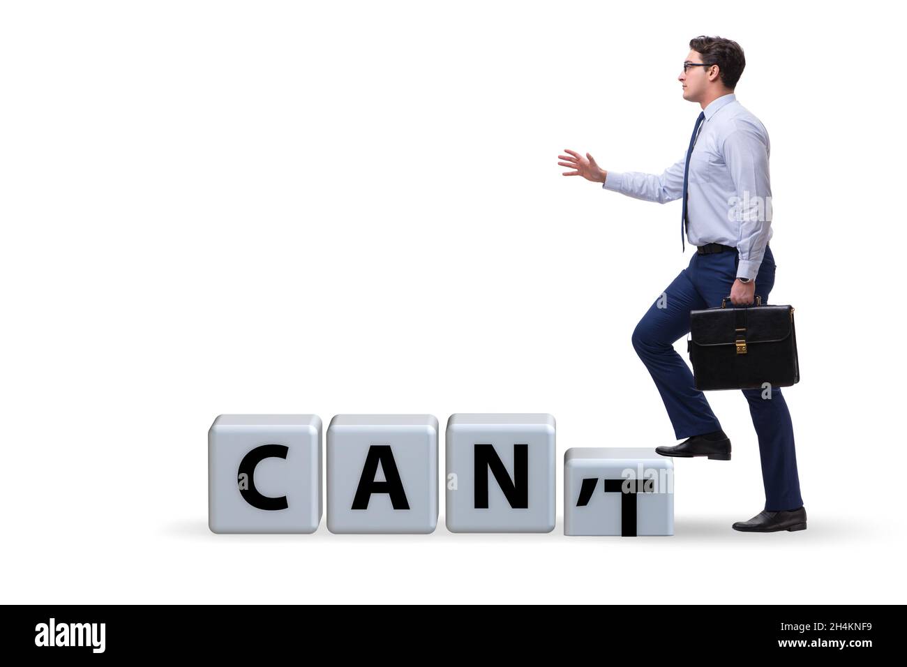 Determination concept with the rotating cubes Stock Photo - Alamy