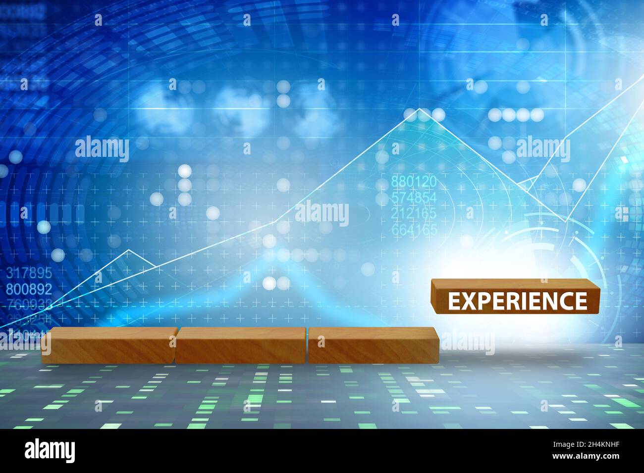 Experience business concept with the steps going up Stock Photo - Alamy