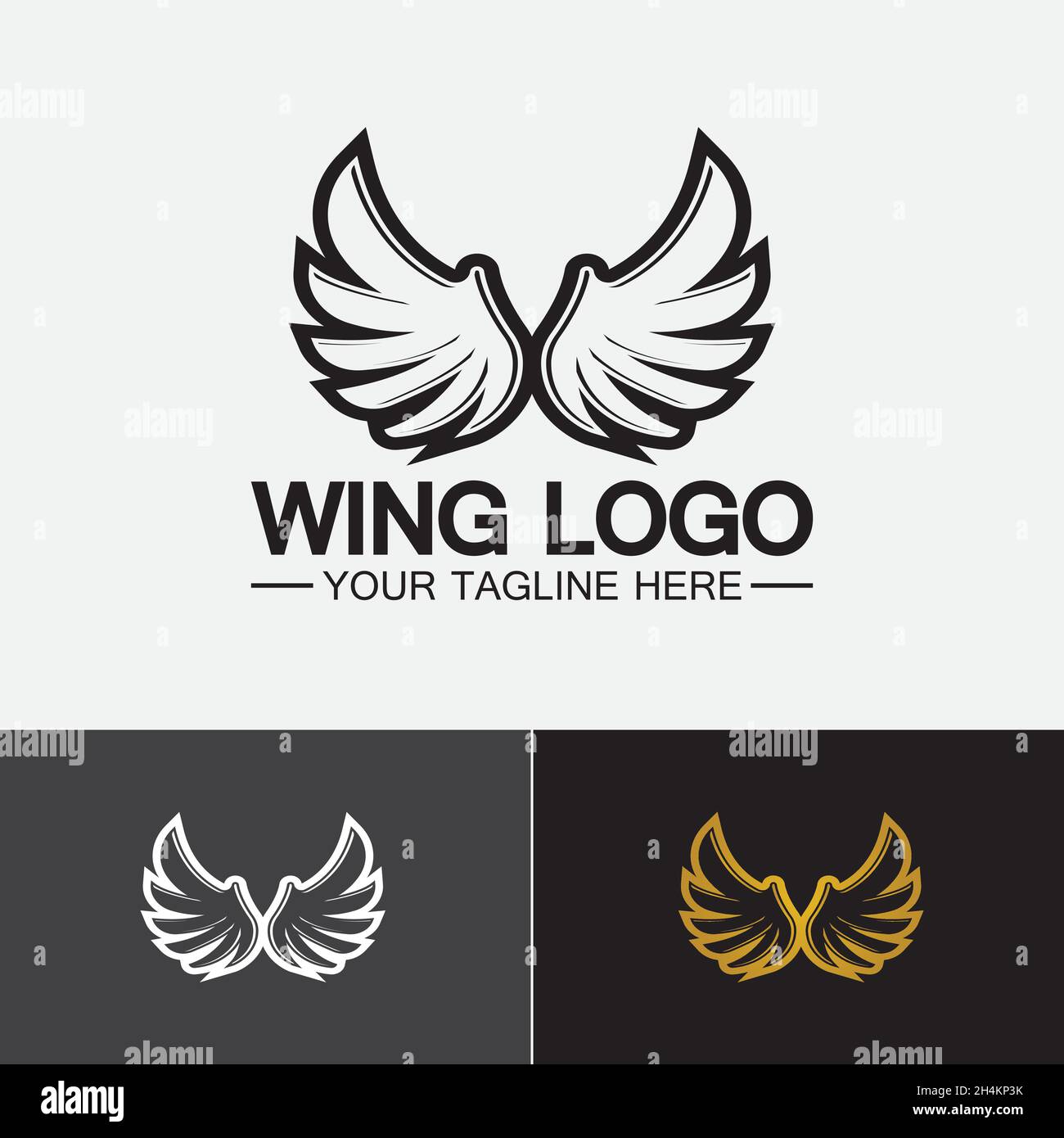 Wings logo vector icon symbol illustration design template Stock Vector ...