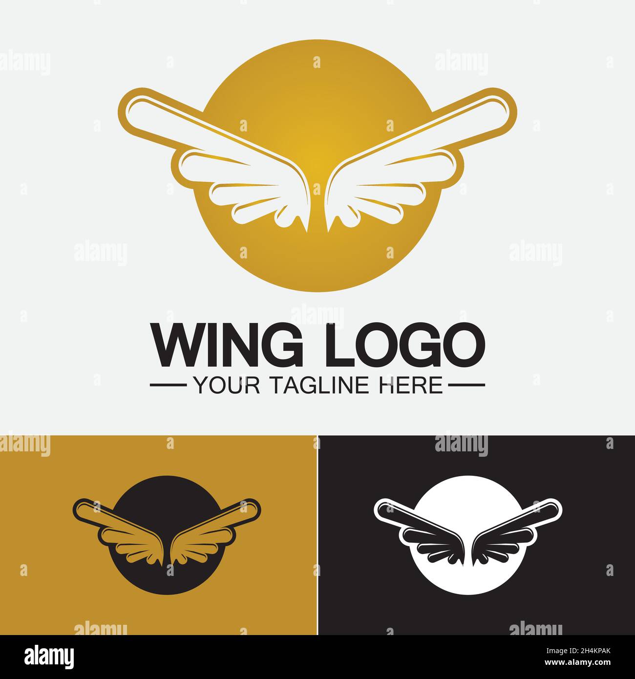 Wings logo vector icon symbol illustration design template Stock Vector ...