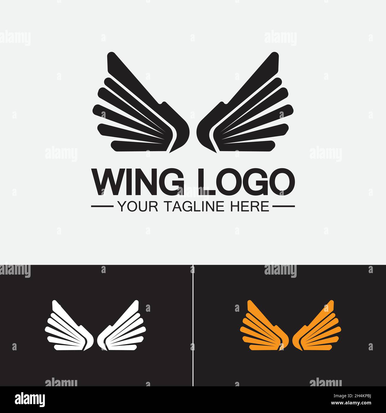 Wings logo vector icon symbol illustration design template Stock Vector ...