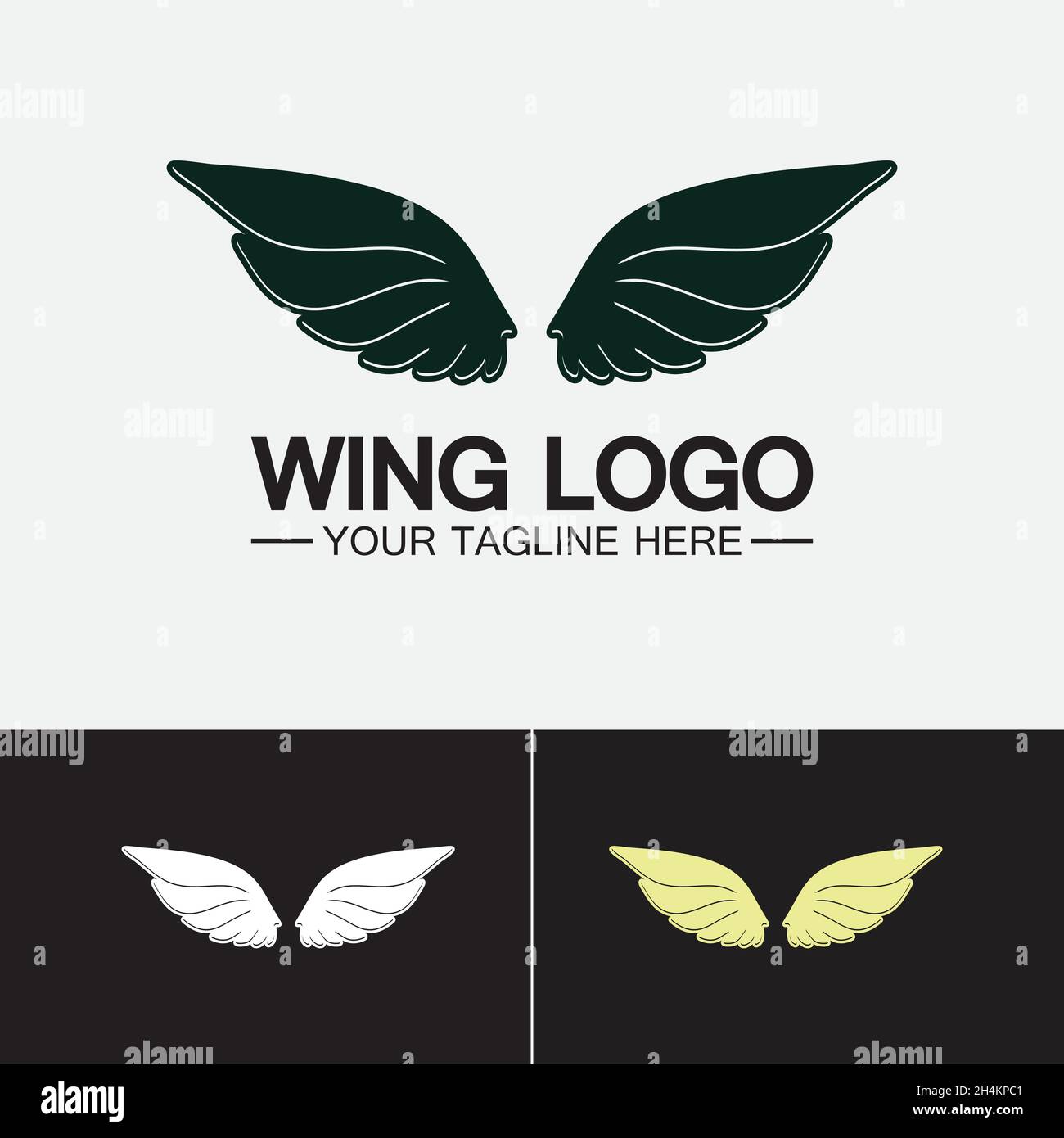 Wings logo vector icon symbol illustration design template Stock Vector ...