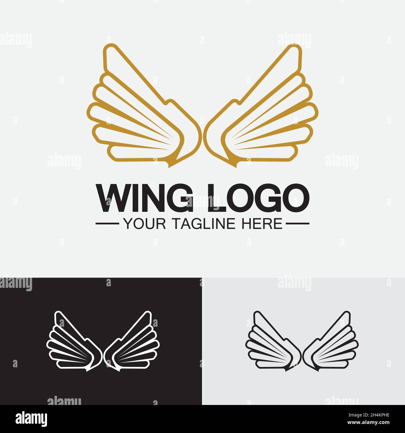 Wings logo vector icon symbol illustration design template Stock Vector ...