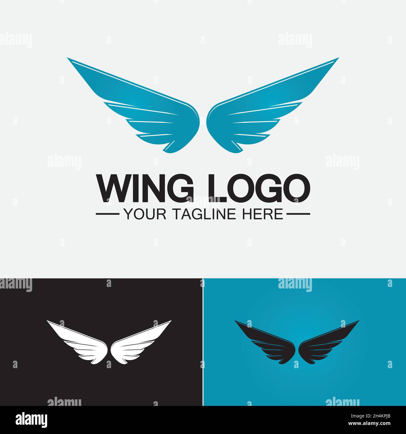 Wings logo vector icon symbol illustration design template Stock Vector ...
