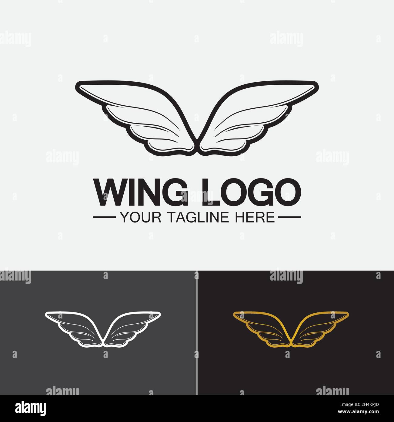Wings logo vector icon symbol illustration design template Stock Vector ...