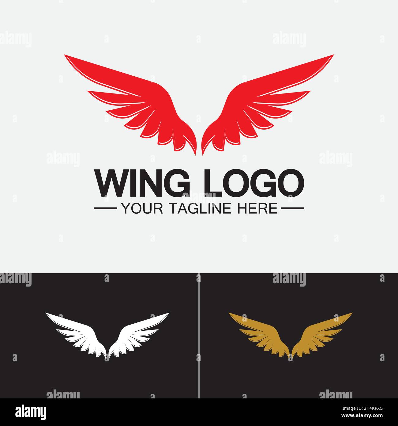 Wings logo vector icon symbol illustration design template Stock Vector ...