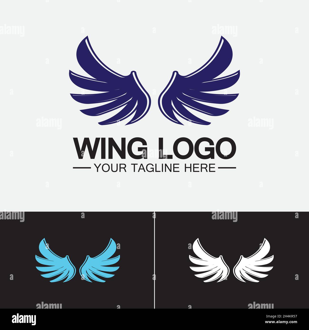 Wings logo vector icon symbol illustration design template Stock Vector ...