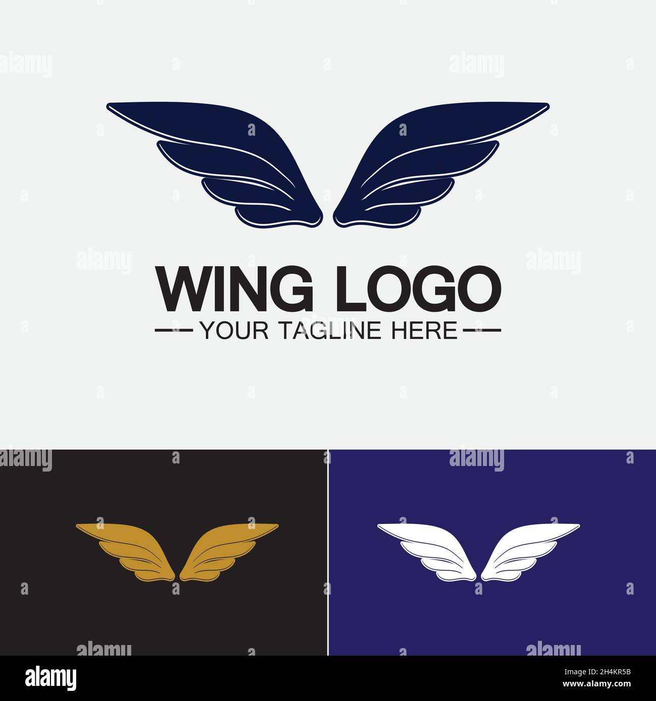 Wings logo vector icon symbol illustration design template Stock Vector ...