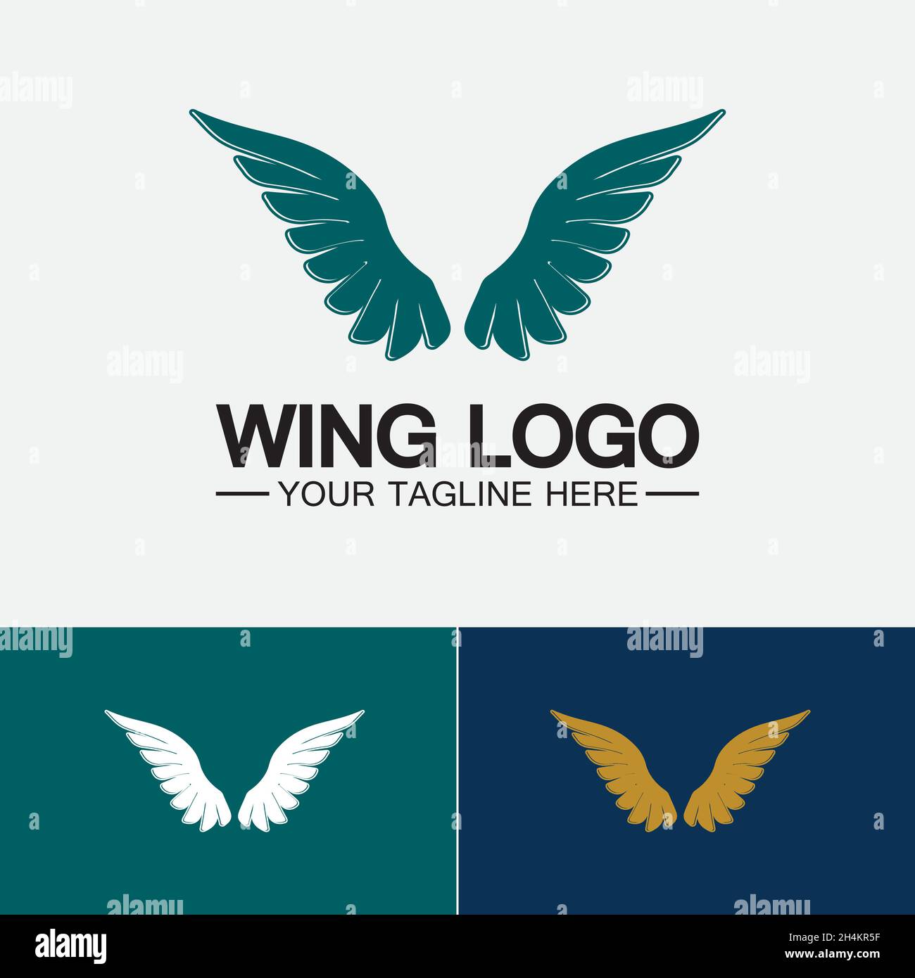 Wings logo vector icon symbol illustration design template Stock Vector ...