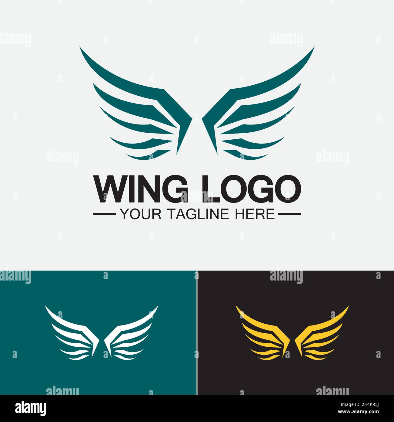 Wings logo vector icon symbol illustration design template Stock Vector ...