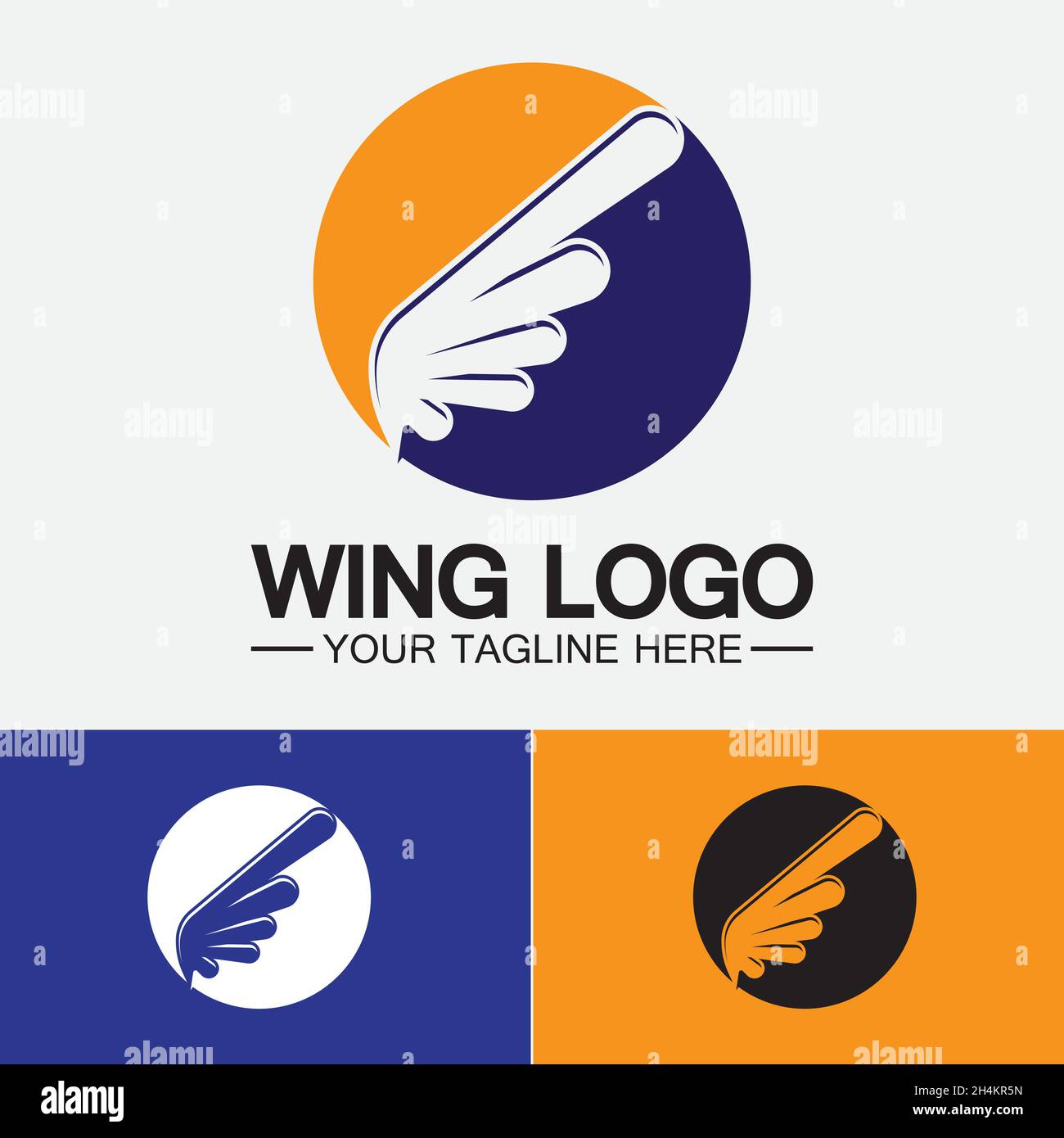 Wings logo vector icon symbol illustration design template Stock Vector ...