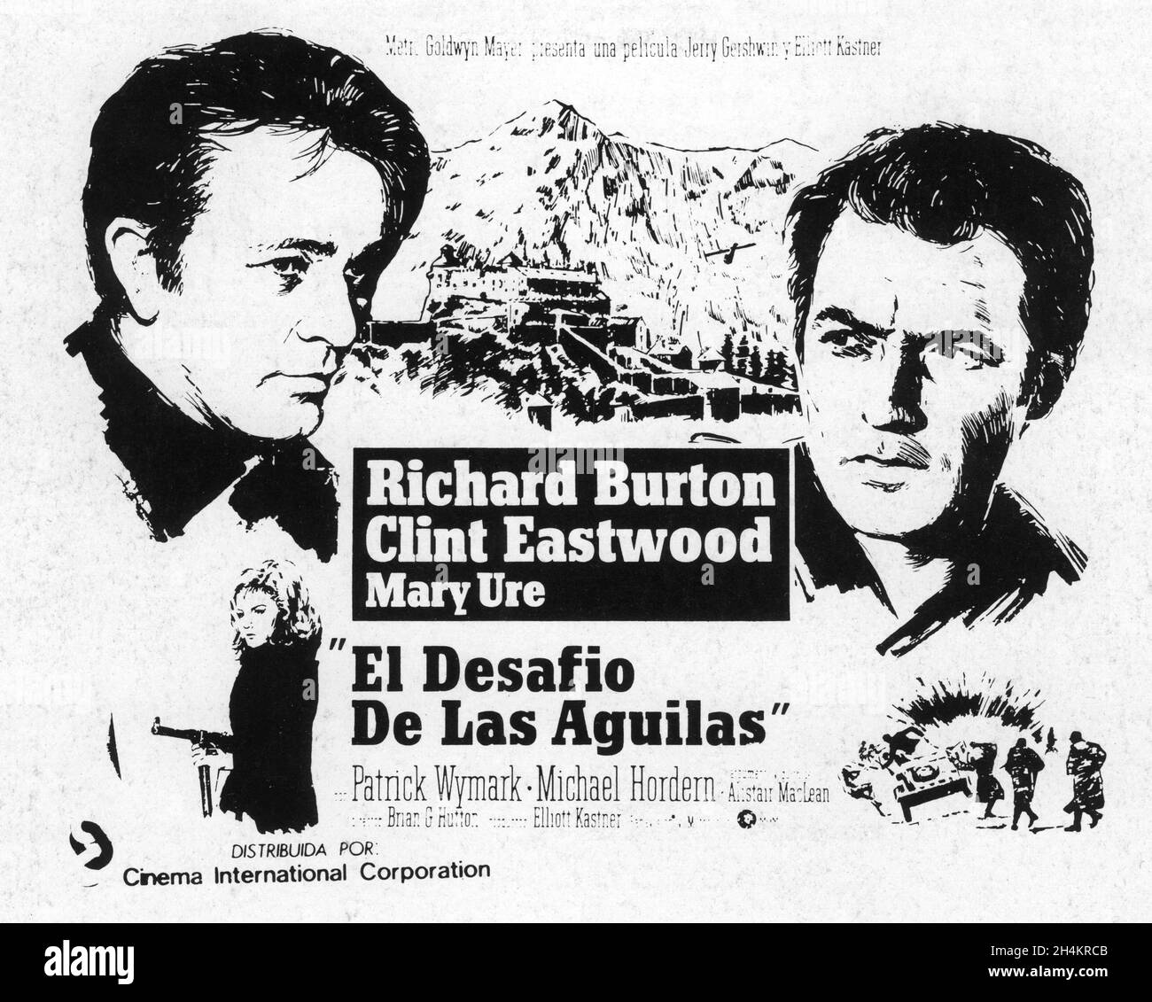 RICHARD BURTON CLINT EASTWOOD and MARY URE in WHERE EAGLES DARE / EL ...