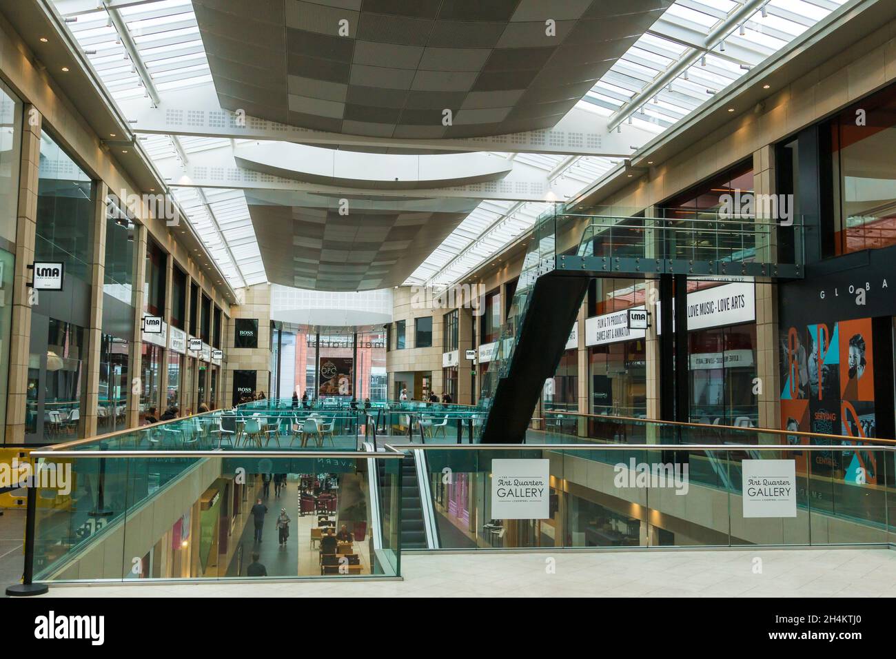 Upper level metquarter shopping centre liverpool city 2021 hi-res stock ...