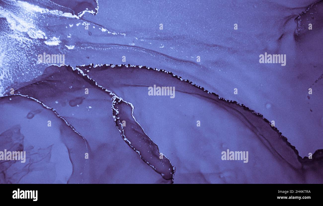 Ocean Ink Painting. Fluid Flow Illustration Stock Photo - Alamy