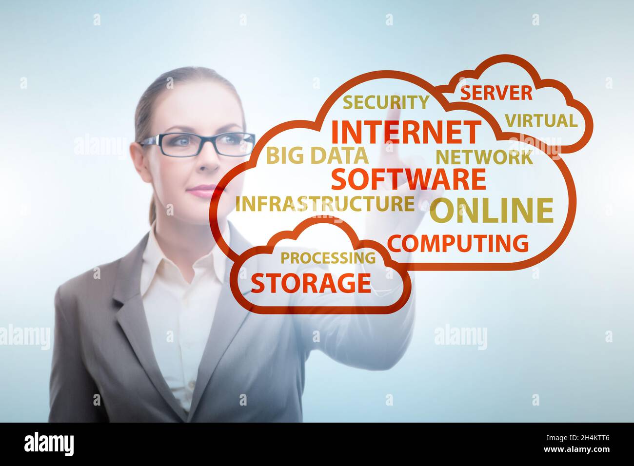 Cloud computing in the technology concept Stock Photo - Alamy
