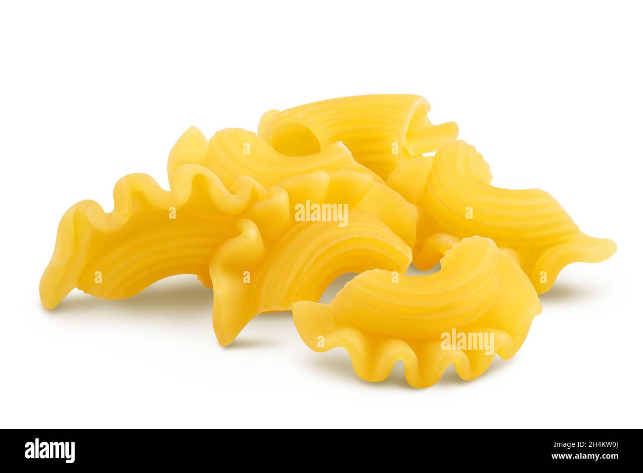 Pasta cornetti creste macaroni isolated on white background with ...