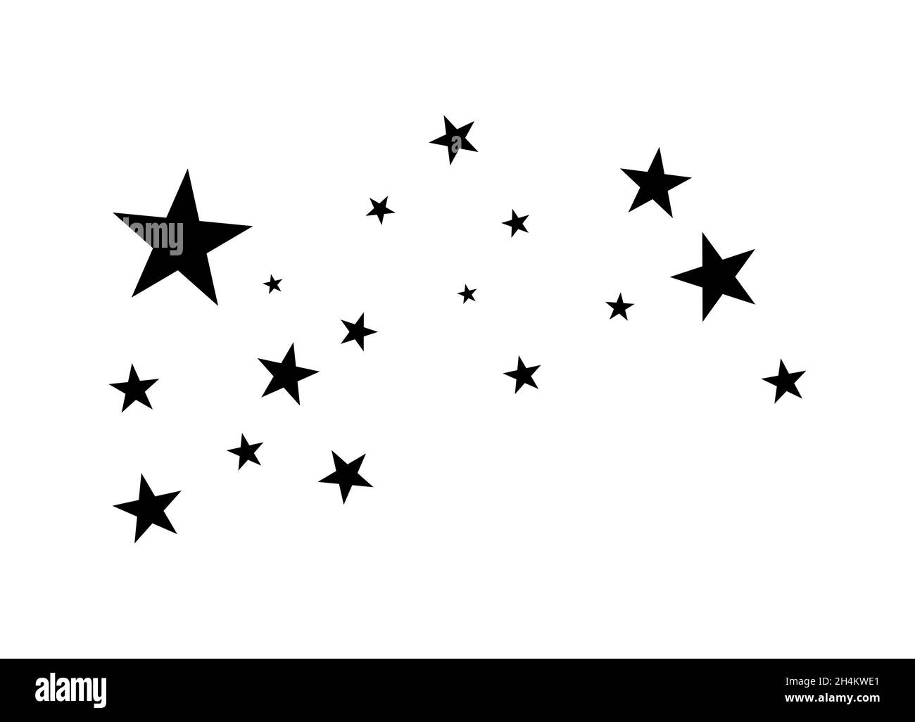 Fireworks star random source stream. Falling Star. Stars on a white ...