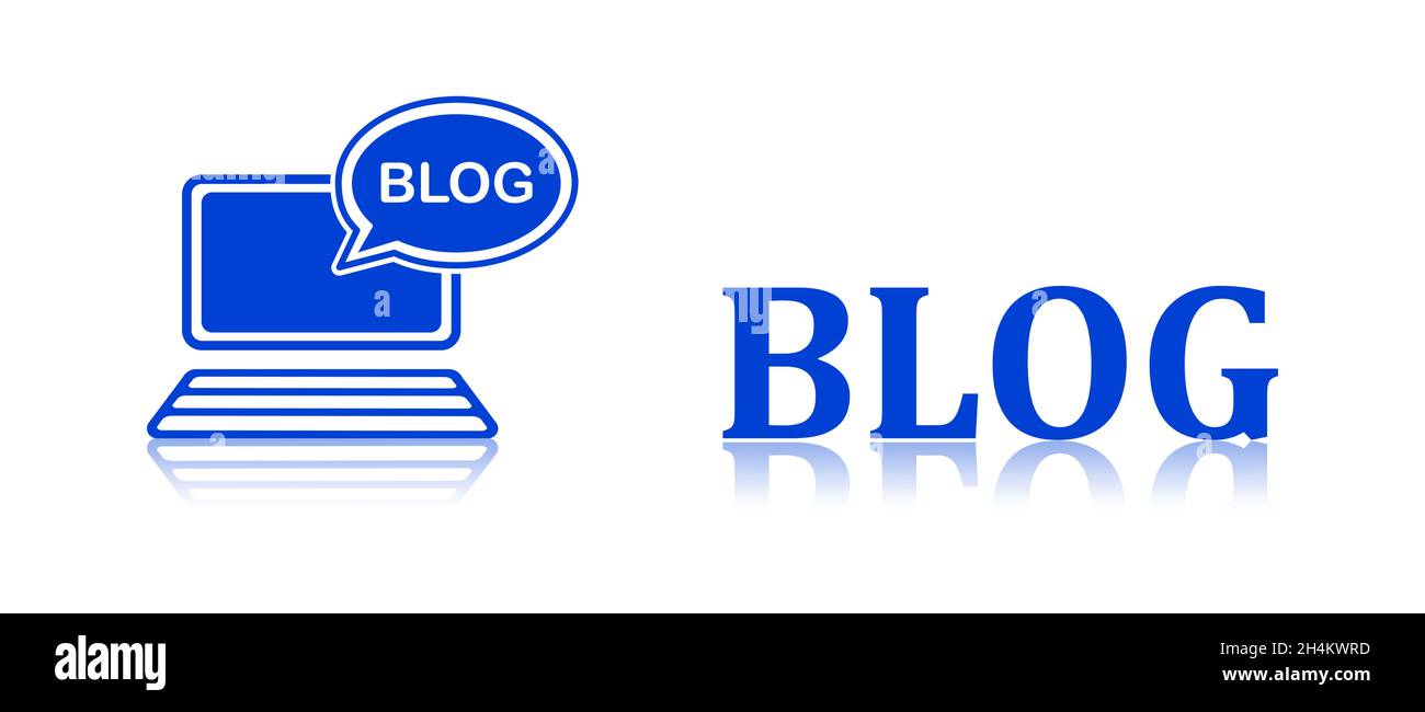 Illustration of a blog concept Stock Photo - Alamy