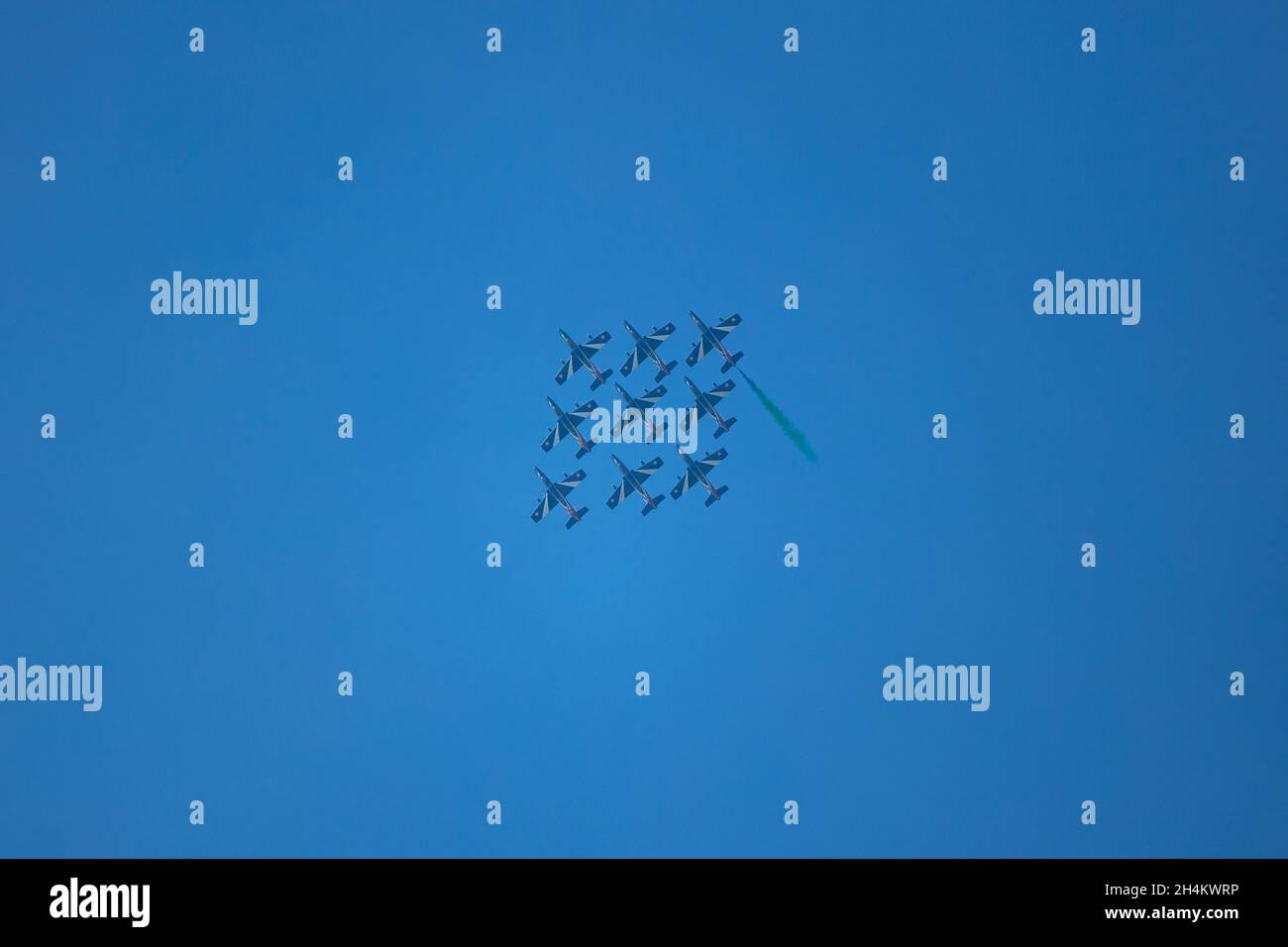 MONZA, ITALY - Sep 12, 2021: A Beautiful ceremony of an Italian Air ...